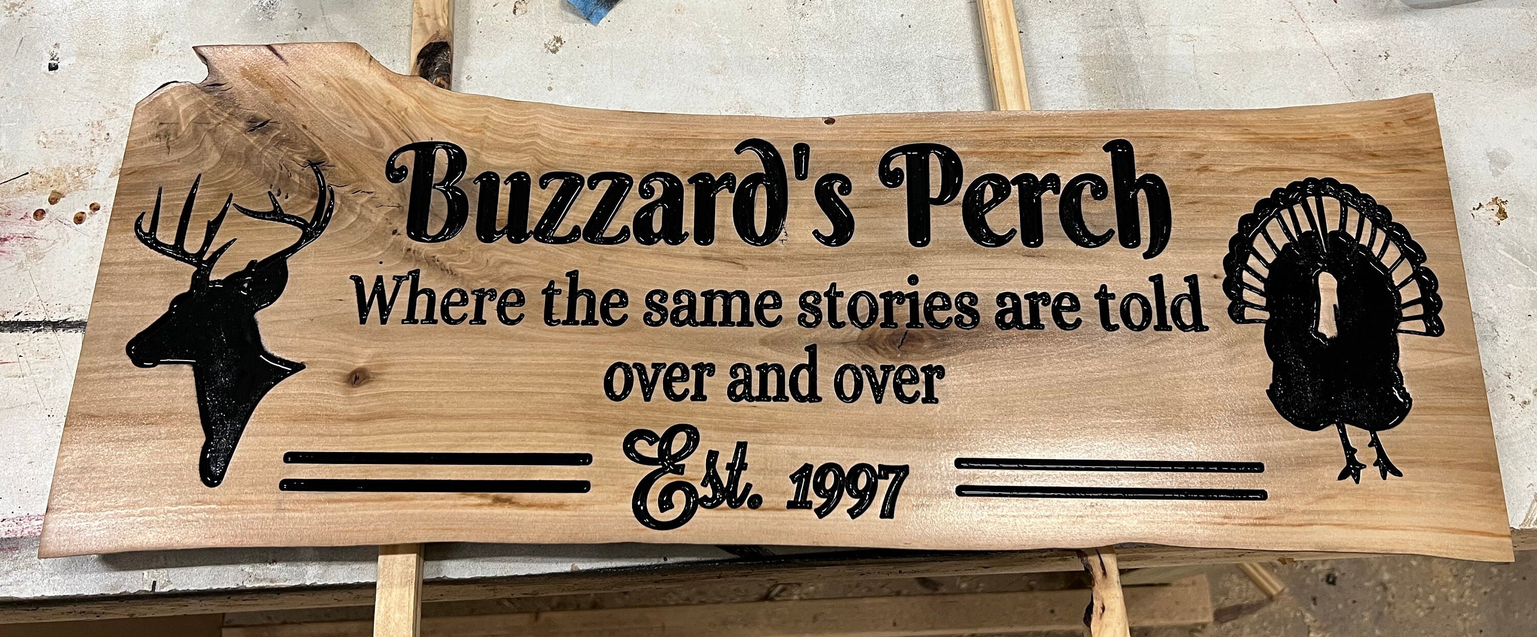 Engraved Live Edge Sign | Custom Sign - Etsy
