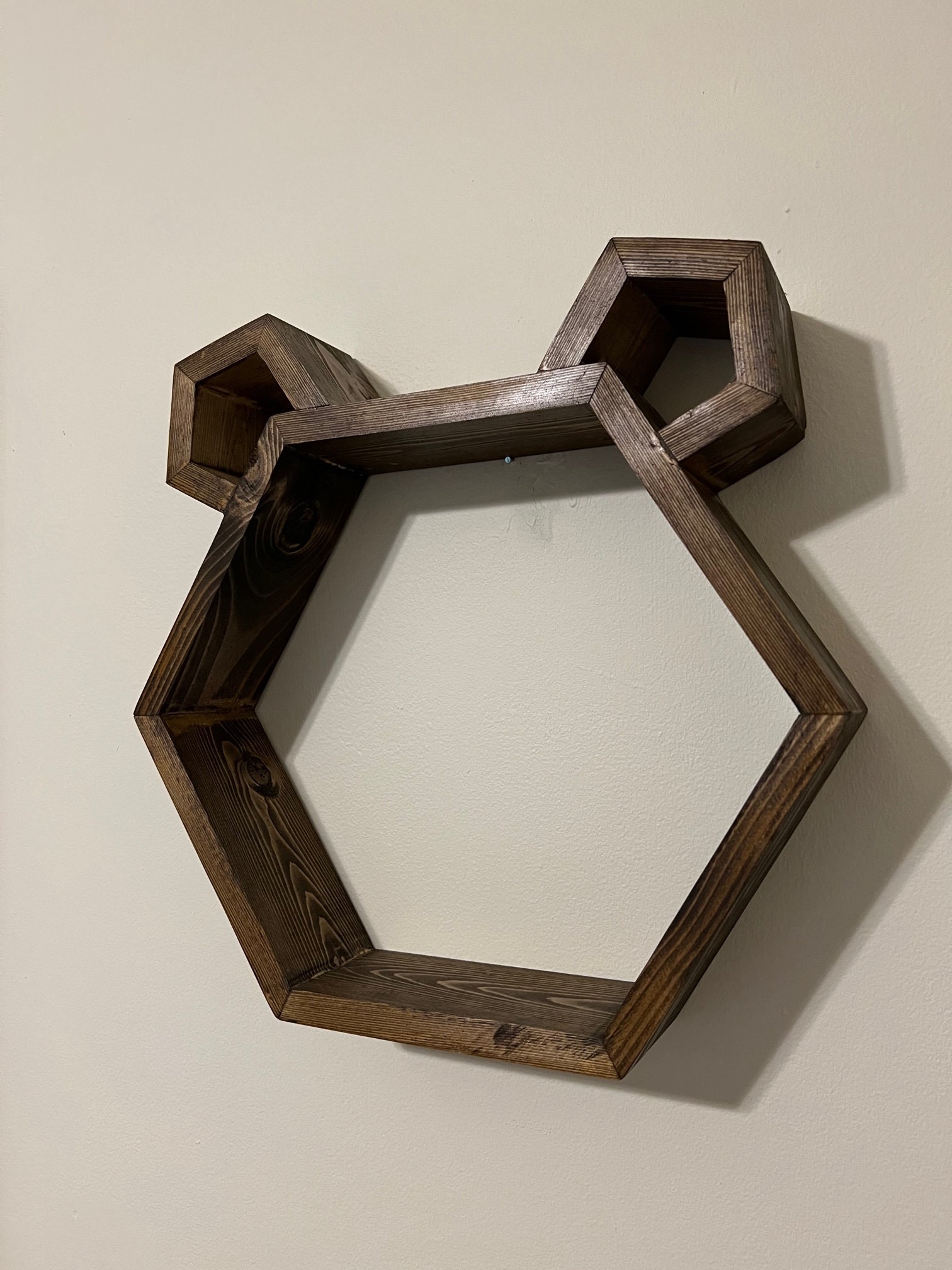 Wooden Bear Head Shelf - Etsy