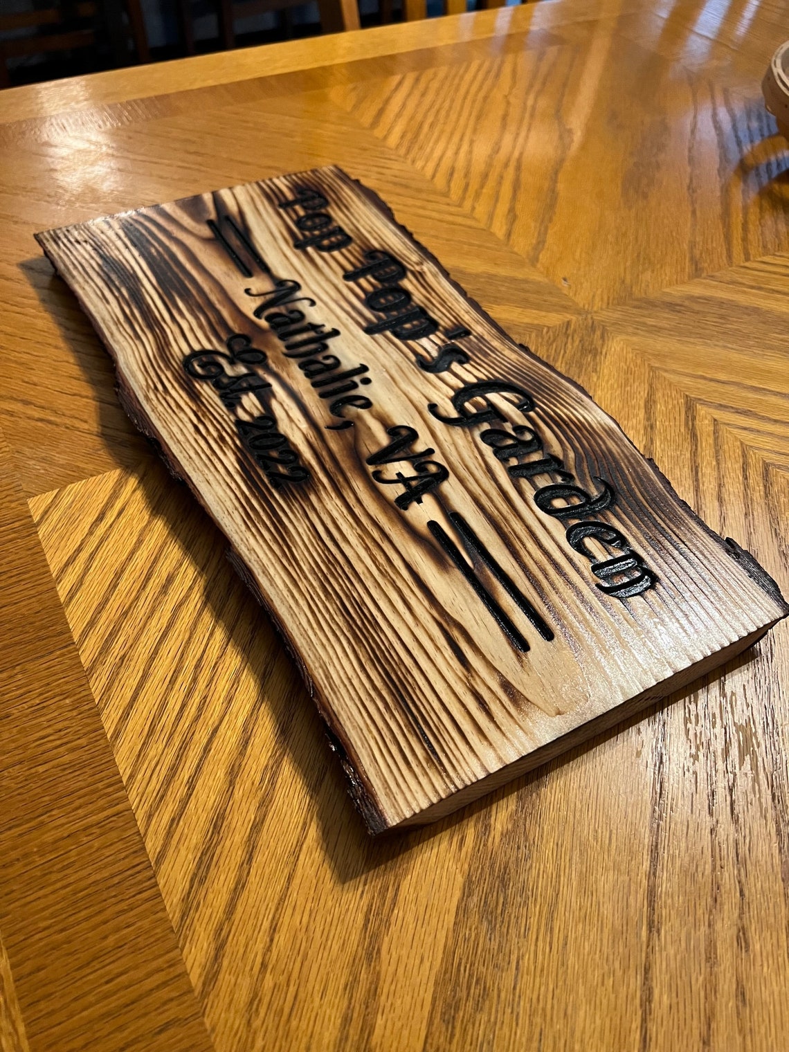 Engraved Live Edge Sign Custom Sign - Etsy