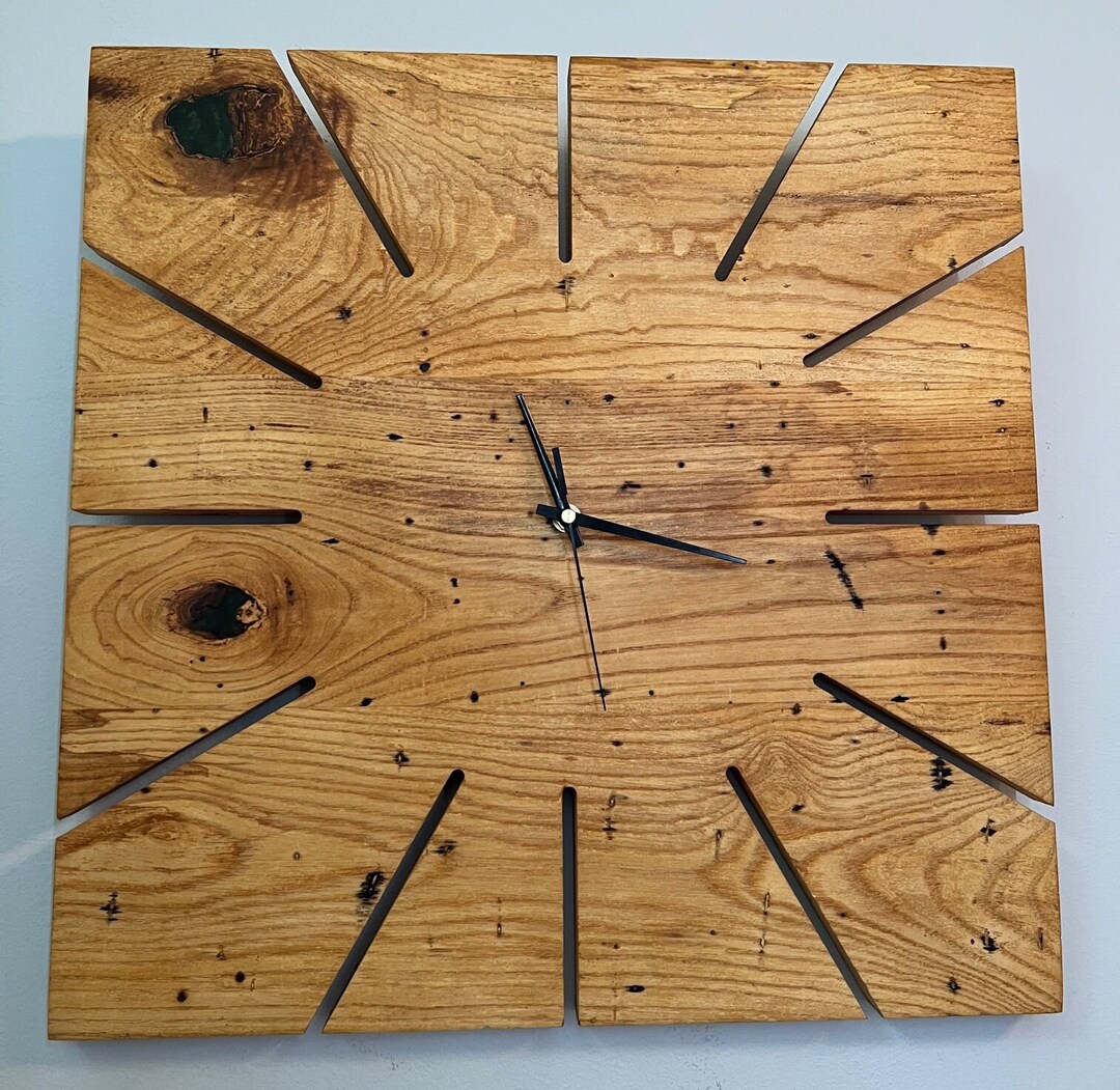 Modern Style Hardwood Clock - Etsy
