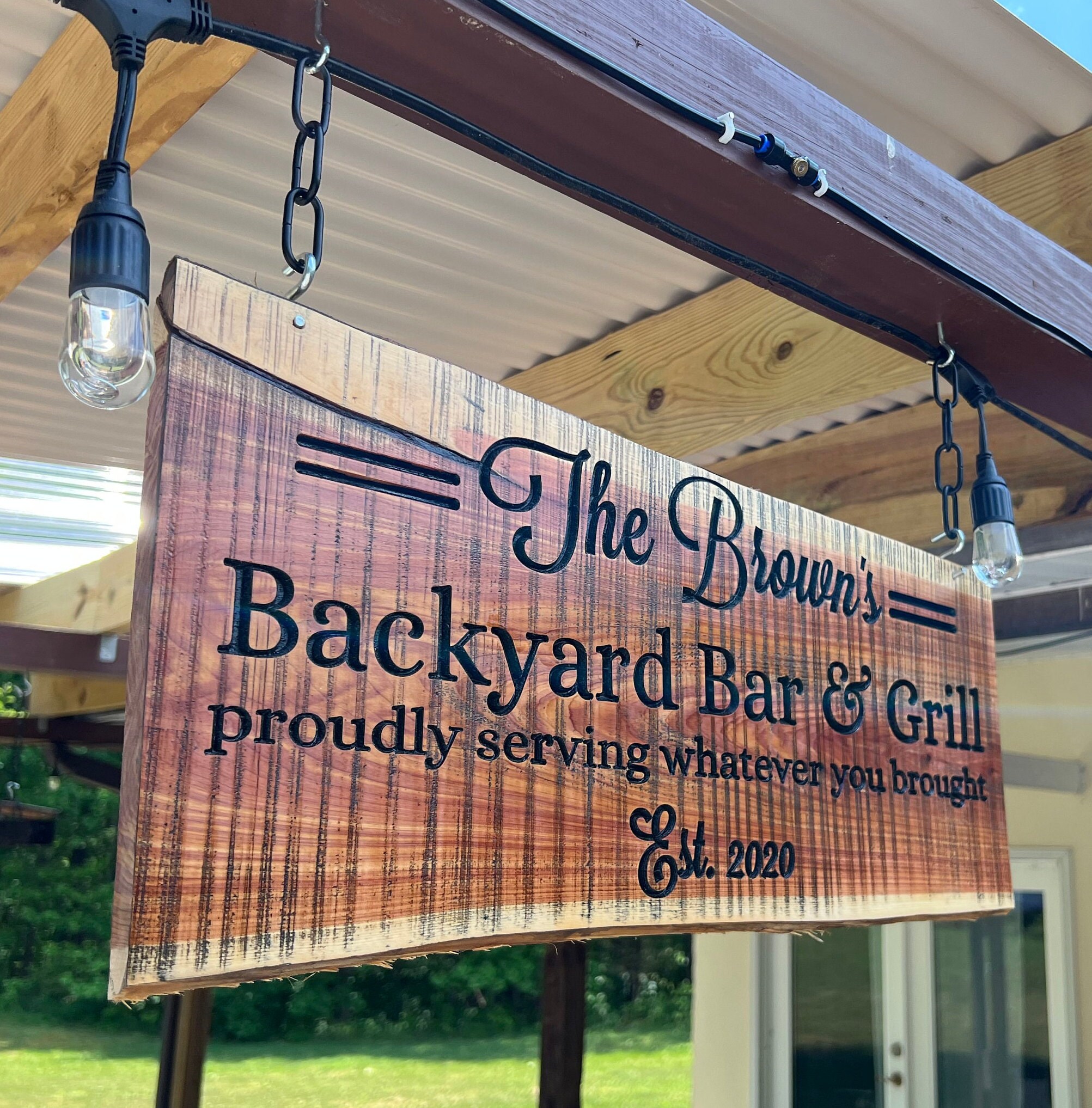 Engraved Live Edge Sign | Custom Sign - Etsy