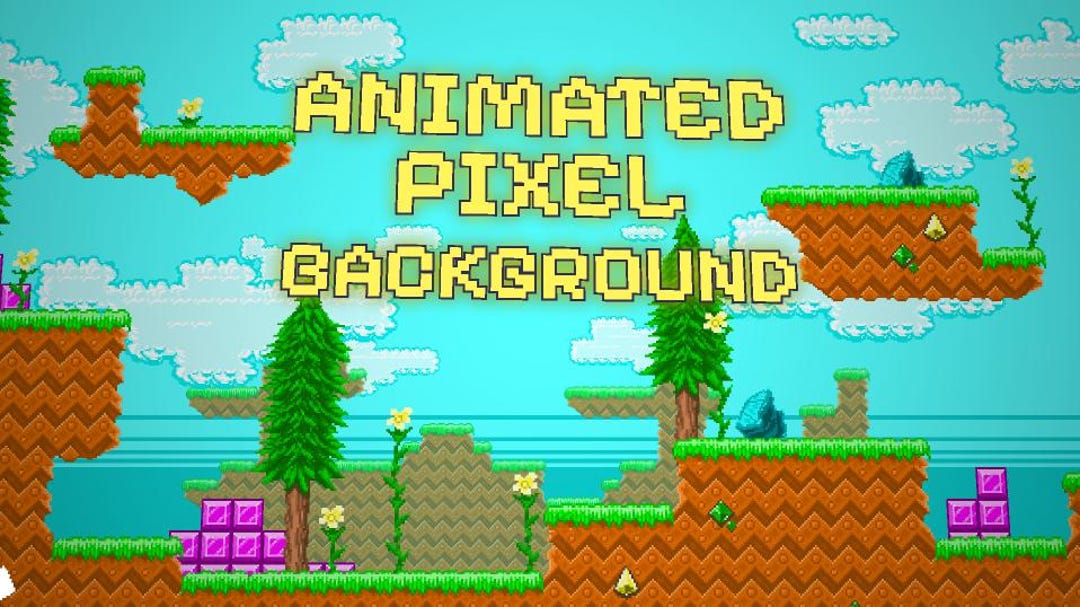 Animated Pixel Background : Customizable for Zoom or Google Meet - Etsy