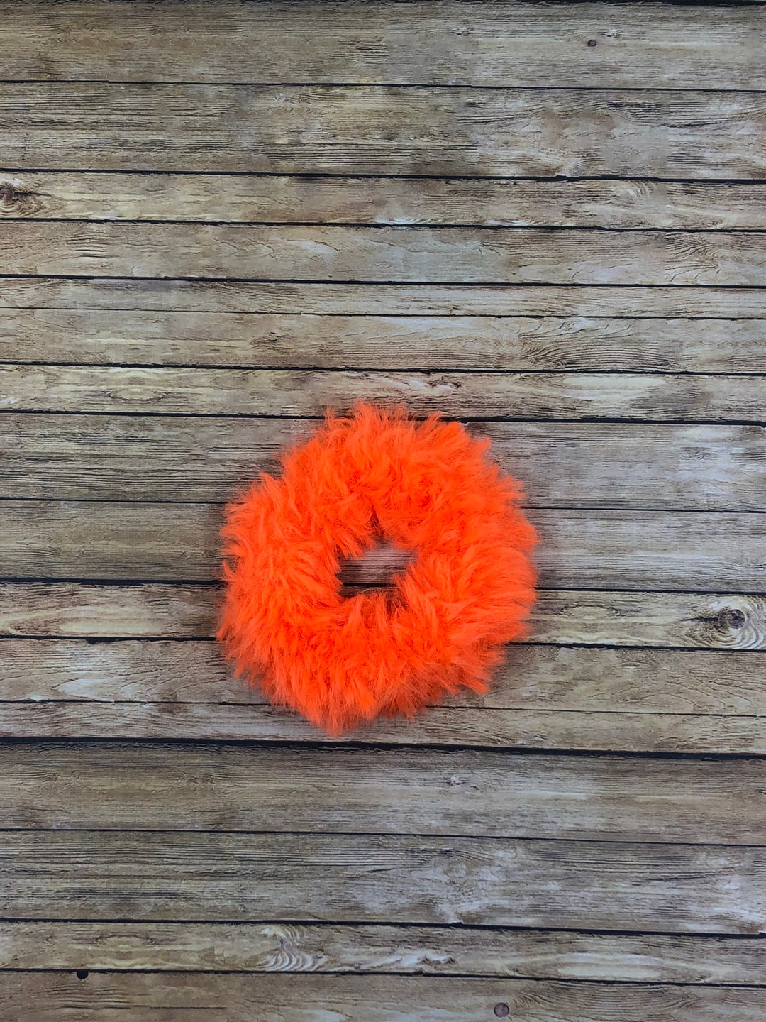 Fuzzy Neon Orange Scrunchies - Etsy