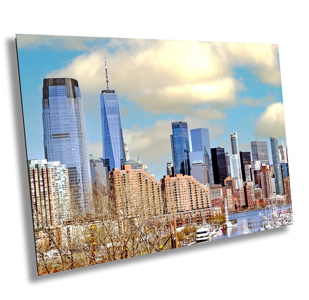 NYC Skyline Print, Lower Manhattan Art, Jersey City Print, Urban ...