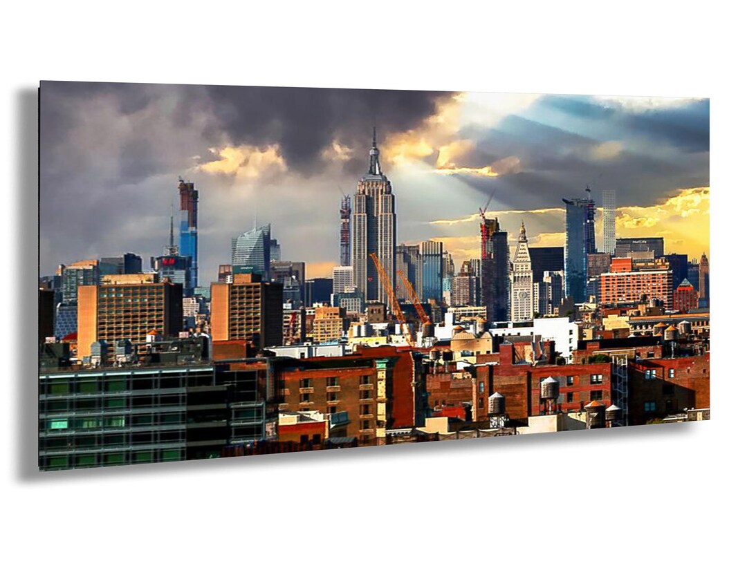 NYC Midtown Storm Photography: Tribeca View, Metal or Canvas Print - Etsy