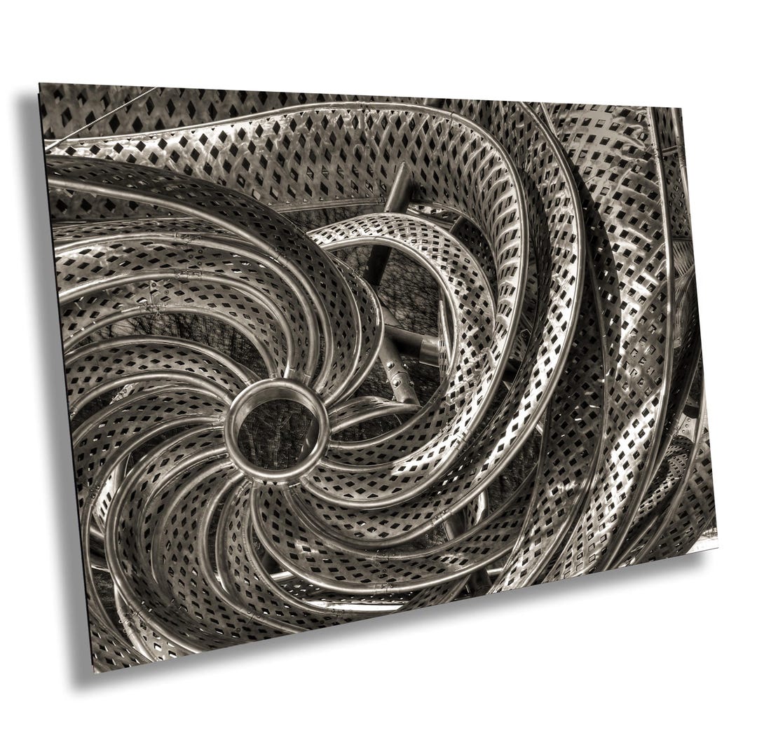 Wormhole Black and White Photography Art Print - Contemporary Metal ...