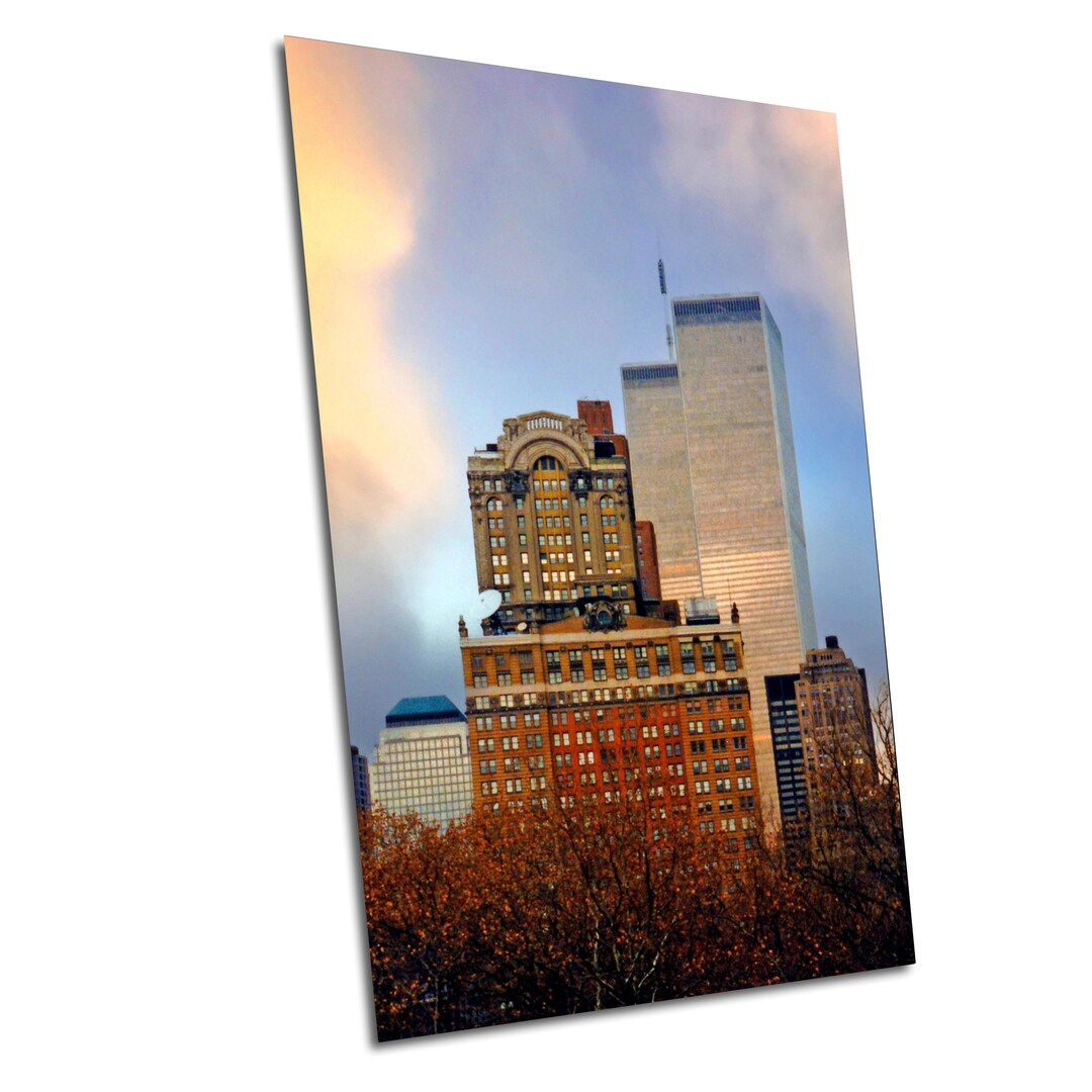Vintage World Trade Center Print: Manhattan Skyline, Enhanced Color - Etsy