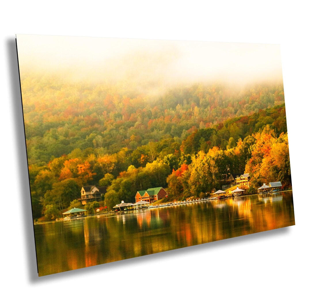 Tennessee River Fall Colors Canvas Print: Mountain Landscape ...