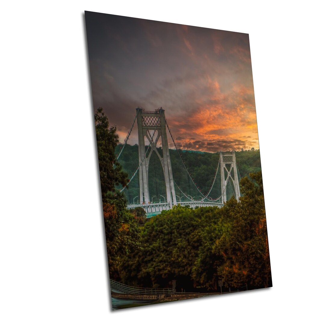 Mid-hudson Bridge Print: Golden Hour Photography (ready to Hang) - Etsy