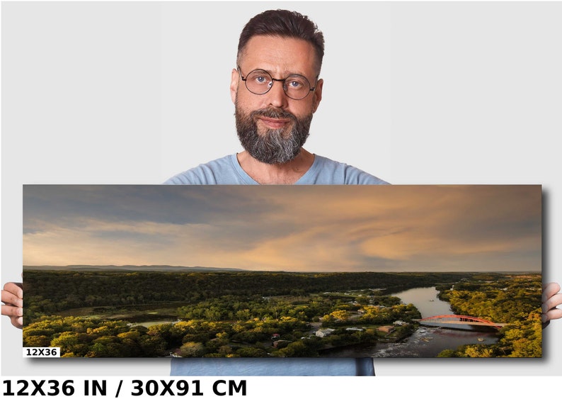 Sunset Over the Rondout Creek and the Bridge at Eddyville Canvas,metal ...