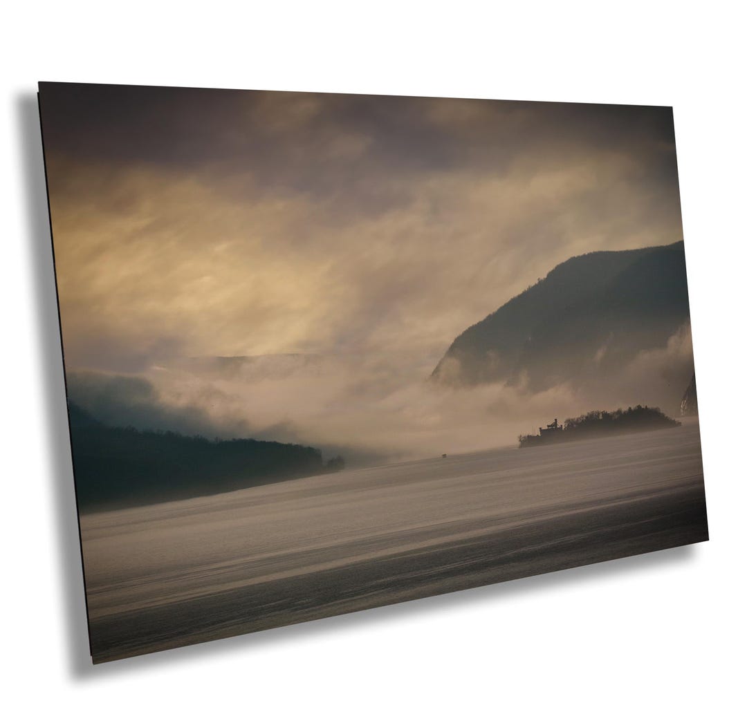 Hudson River Fog Print: Bannerman Island, Newburgh Bay, West Point - Etsy