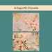 Gold Leaf Flowers Printable Pattern for Junk Journal, Ephemera Soft ...