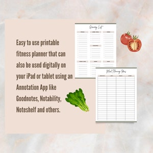 Printable Fitness Planner, Weight Loss Tracker, Weight Loss Journal ...