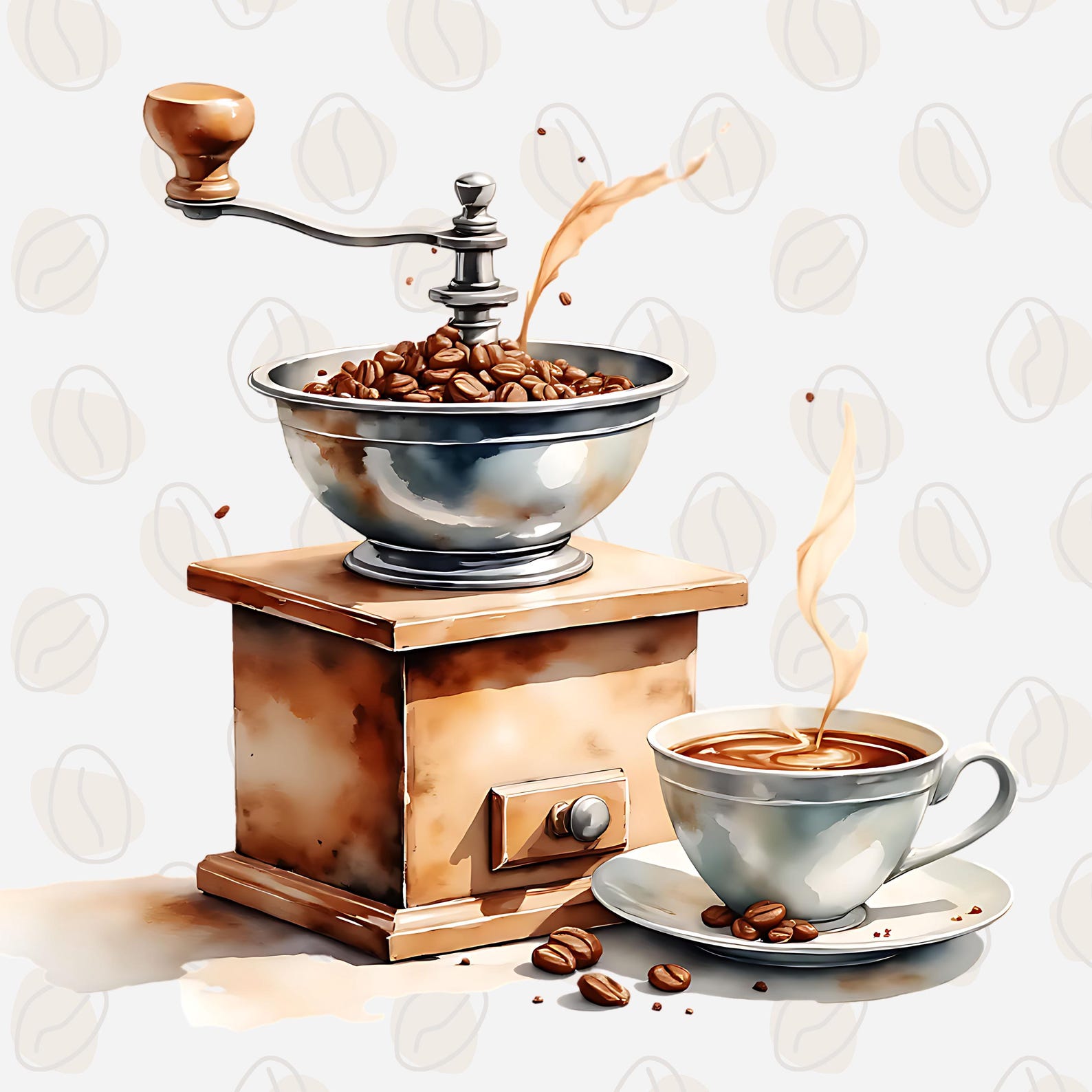 Coffee Time Clip Art, Scrapbooking Graphics (digital Download) - Etsy