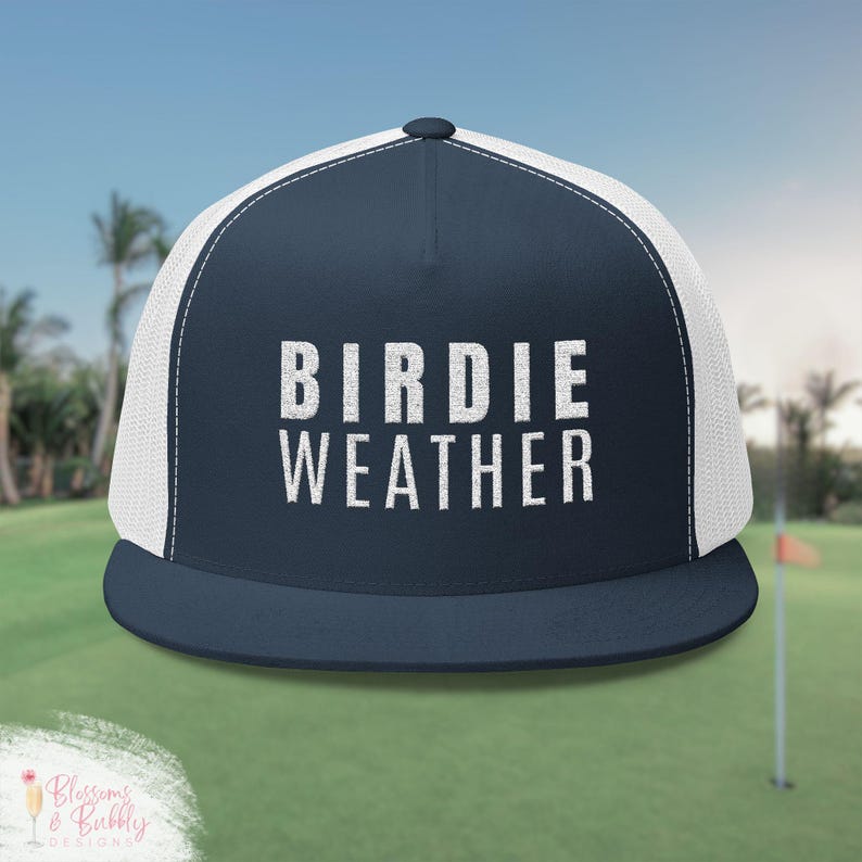 Birdie Weather Golf Trucker Hat: Navy Blue Bachelor Party Cap - Etsy