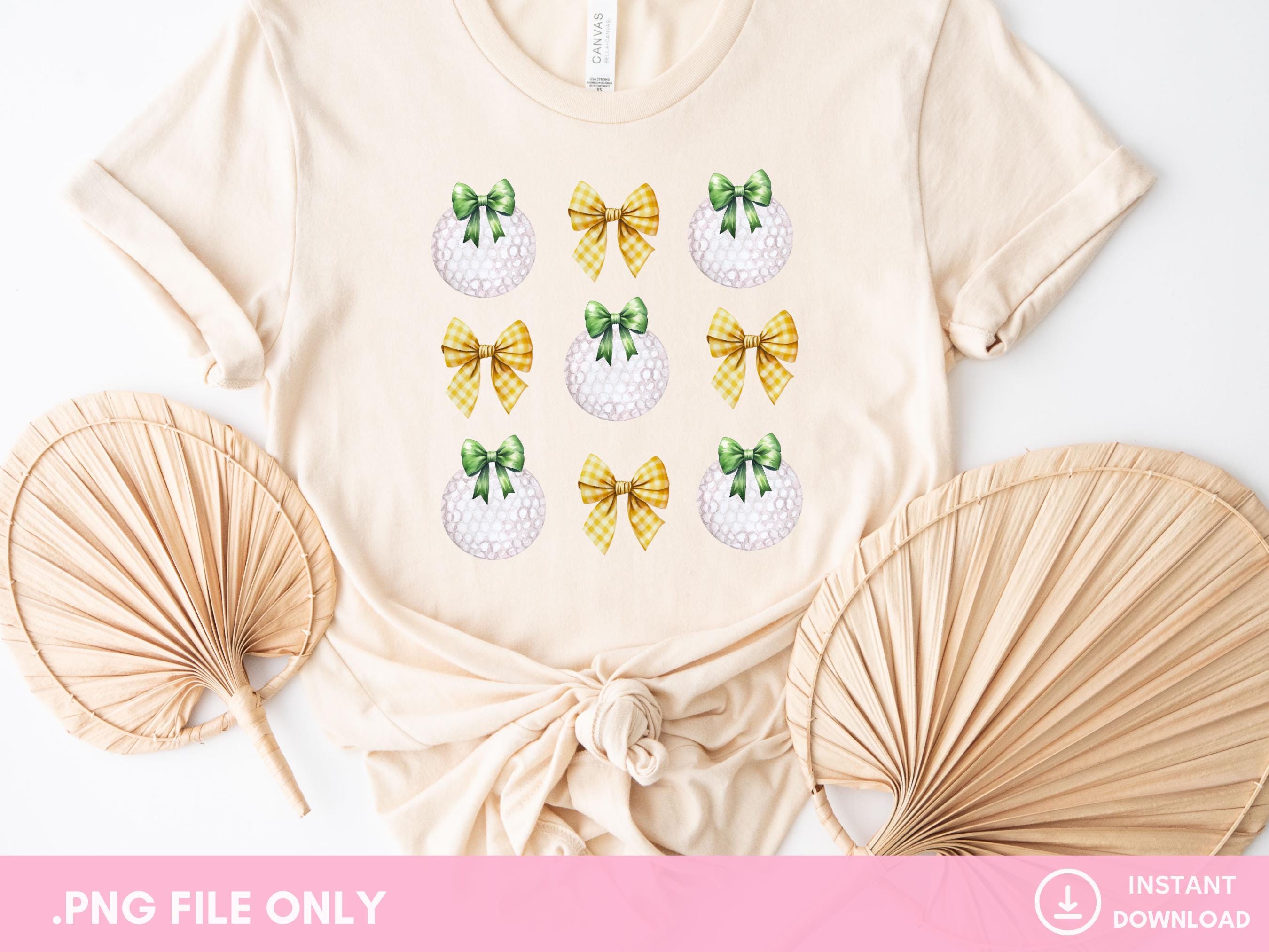 Green and Yellow Bow Coquette Golf Aesthetic PNG Augusta Golf ...