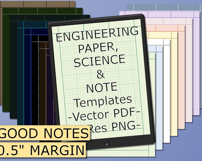 192 Engineering Paper, Notes, & Science Templates (goodnotes Standard ...