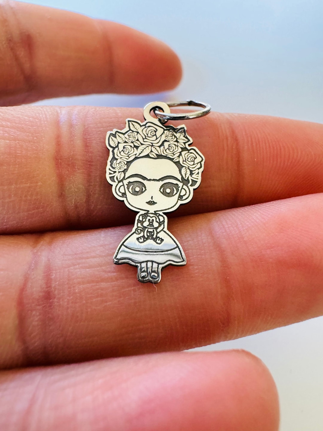 Frida Kahlo, Frida Jewelry , Pendant 925 Sterling Silver Laser Engraved ...