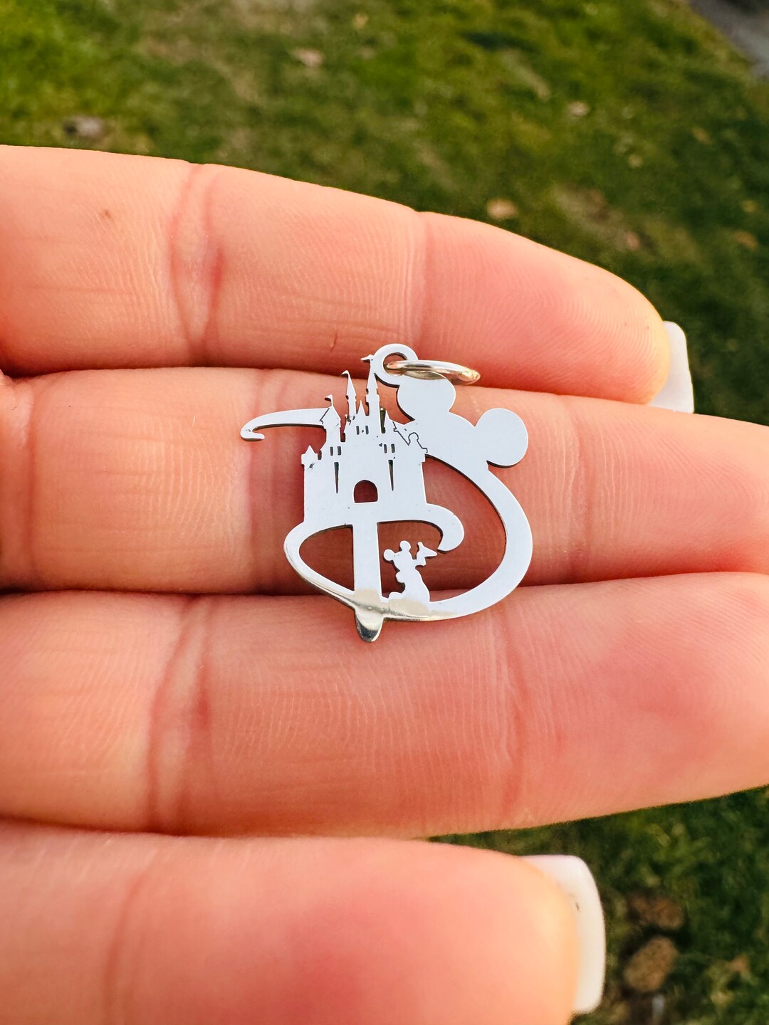 925 Sterling Silver Disney Castle Pendant Only - Etsy