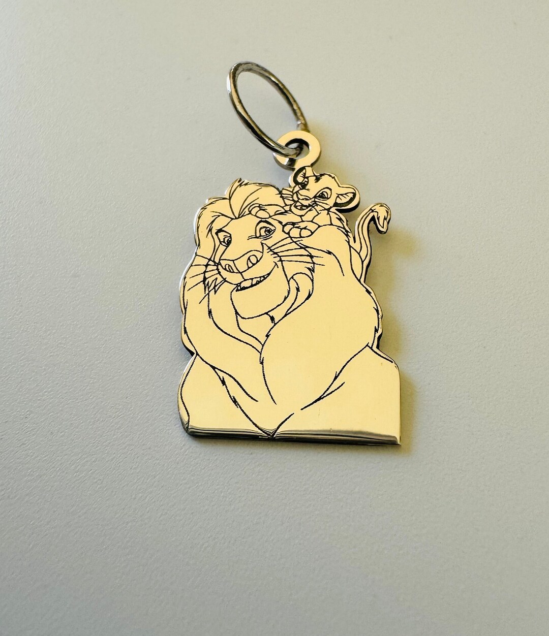 925 Sterling Silver the Lion King Laser Engraved Pendant - Etsy