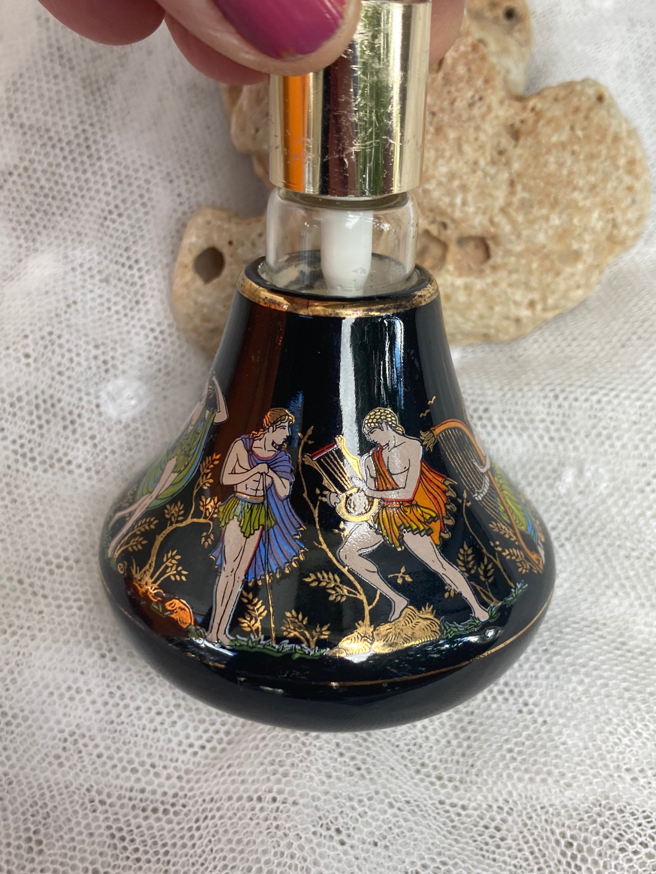 Vintage Greek Ceramic Perfume Bottle - Etsy