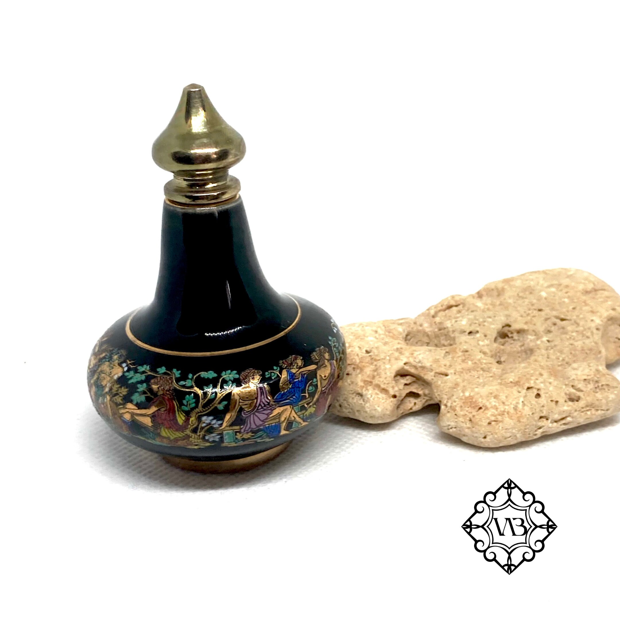 Vintage Greek Ceramic Perfume Bottle - Etsy