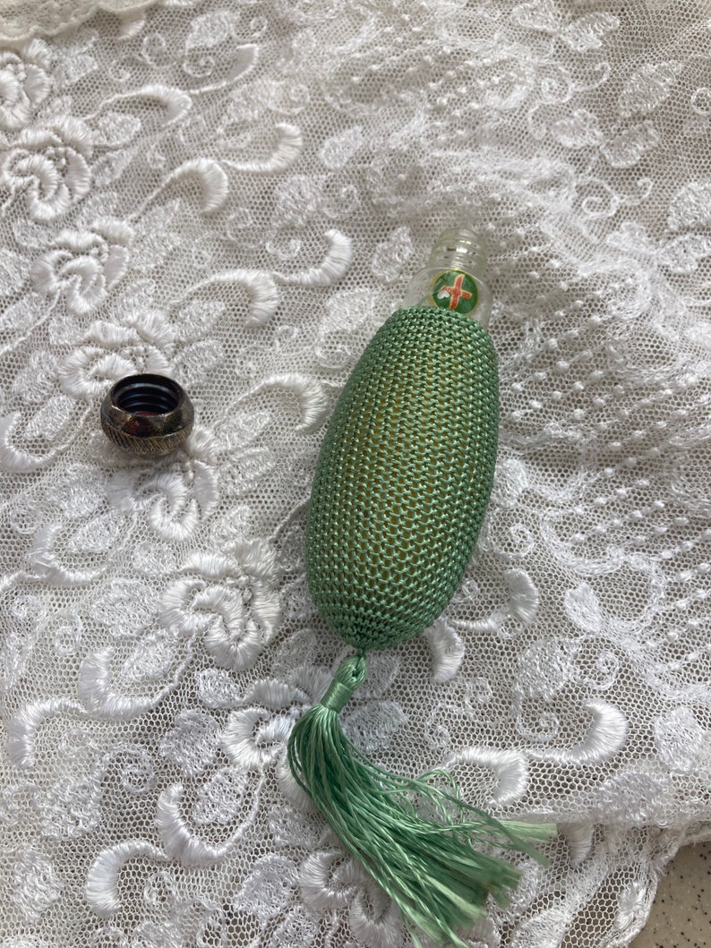 Vintage Green Bora Parfum Bottle Atomizer - Etsy