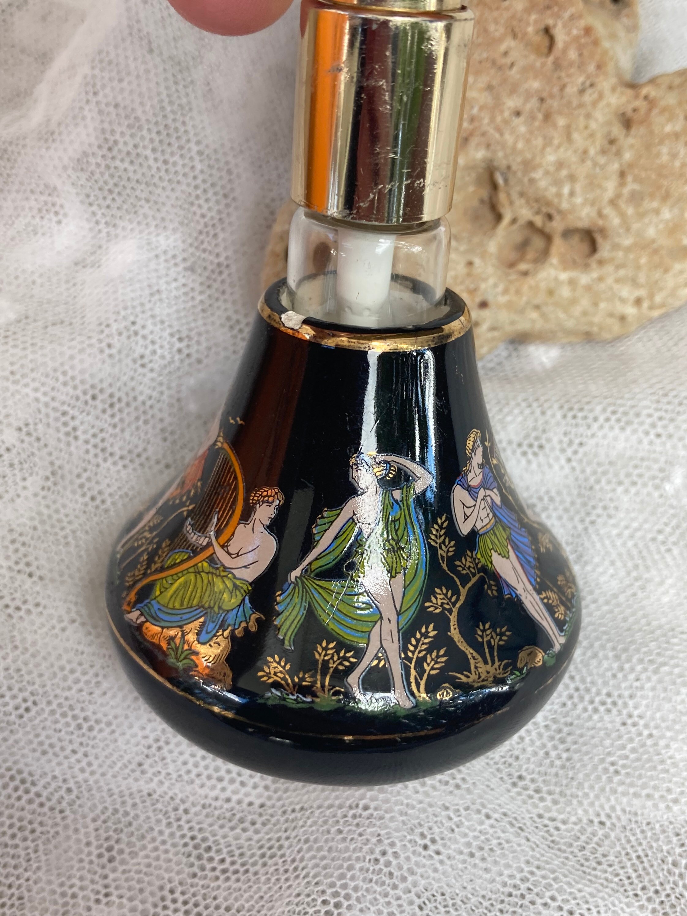 Vintage Greek Ceramic Perfume Bottle - Etsy