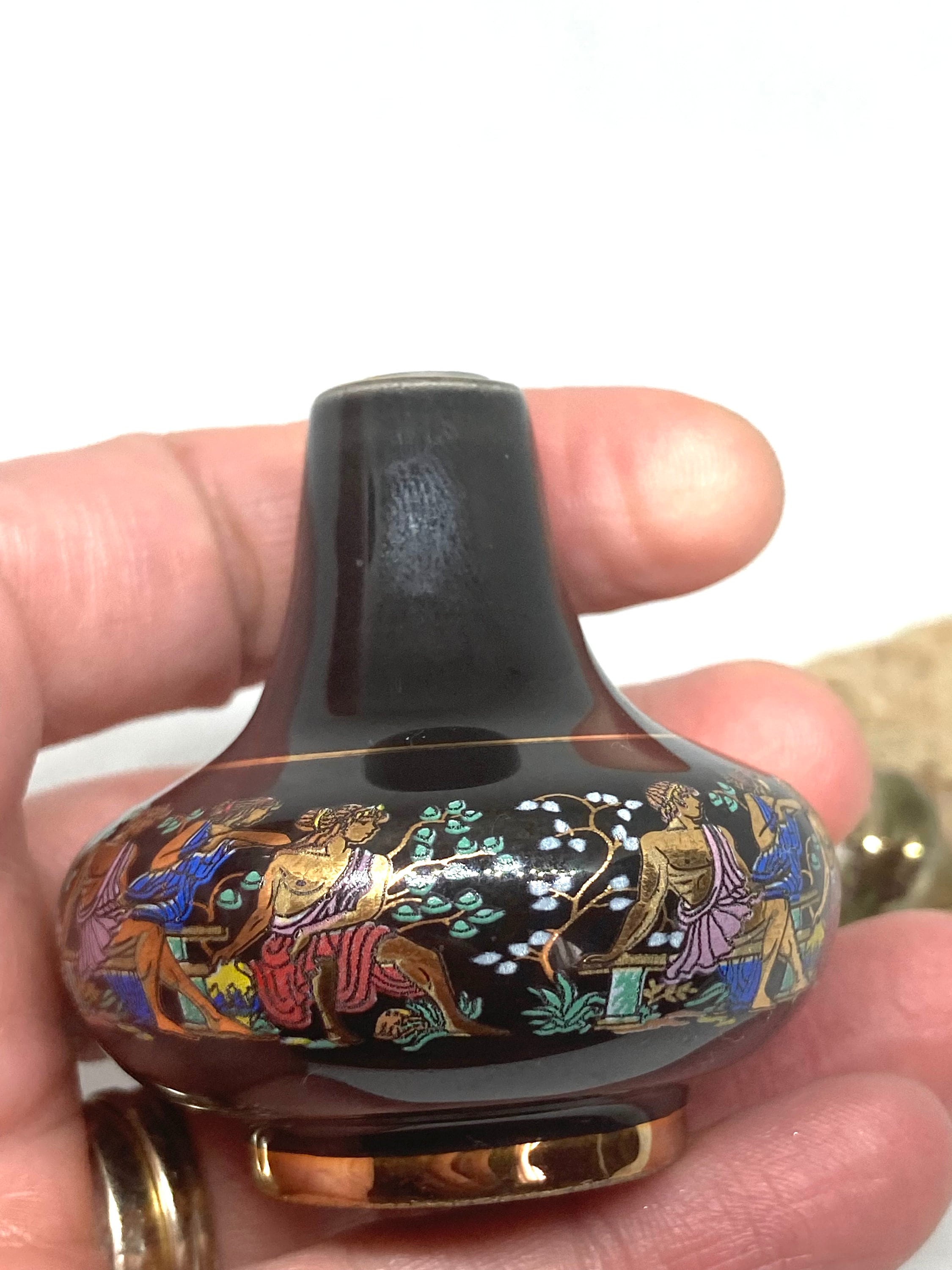 Vintage Greek Ceramic Perfume Bottle - Etsy