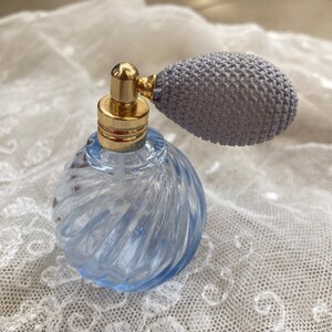 Vintage Glass Perfume Bottle With Puffy - Etsy