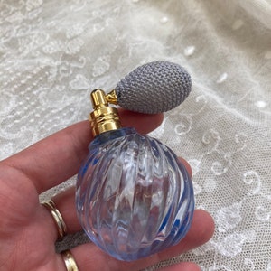 Vintage Glass Perfume Bottle With Puffy - Etsy