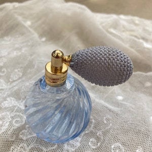 Vintage Glass Perfume Bottle With Puffy - Etsy