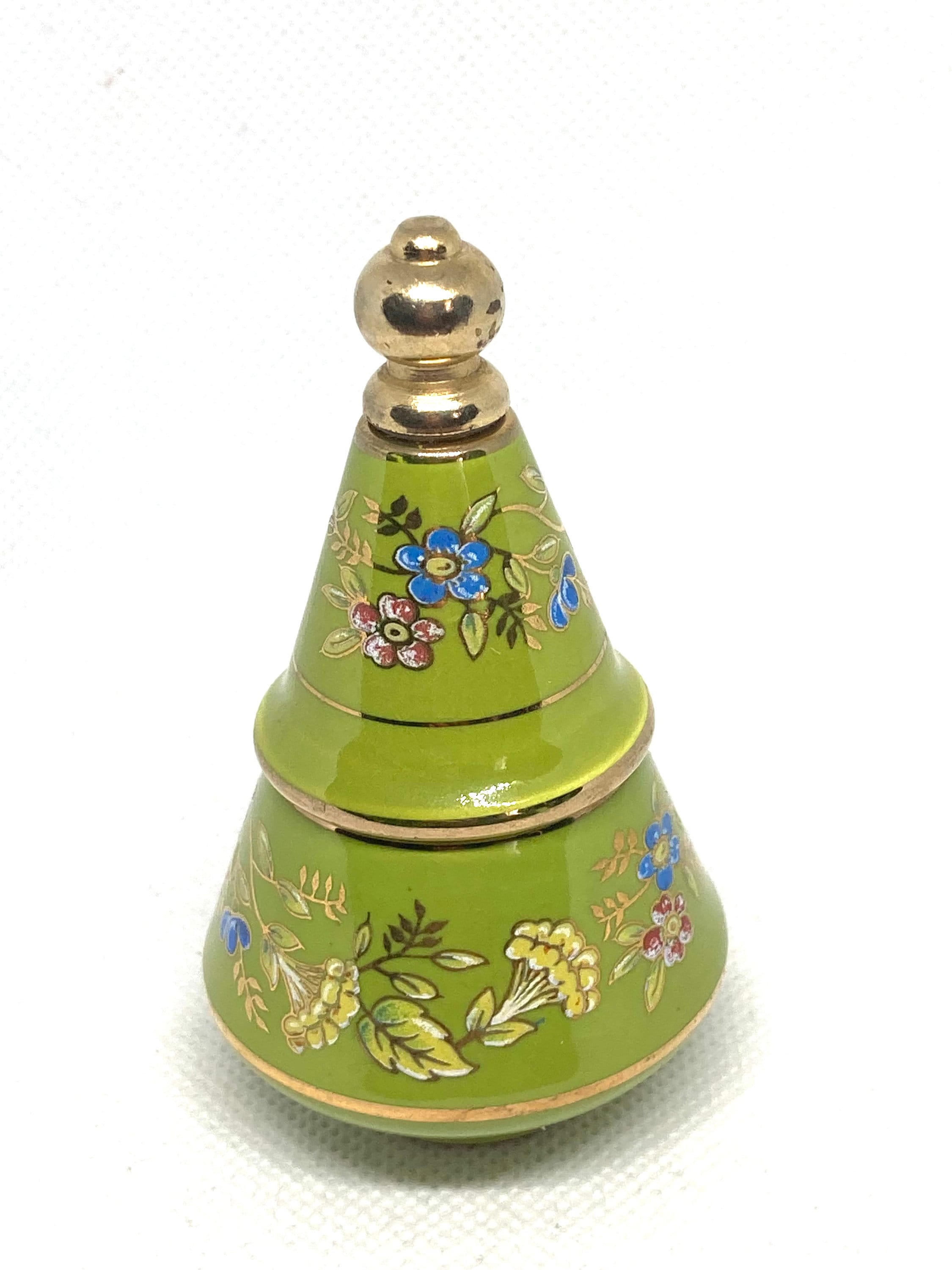 Green Floral Ceramic Greek Perfume Bottle - Etsy