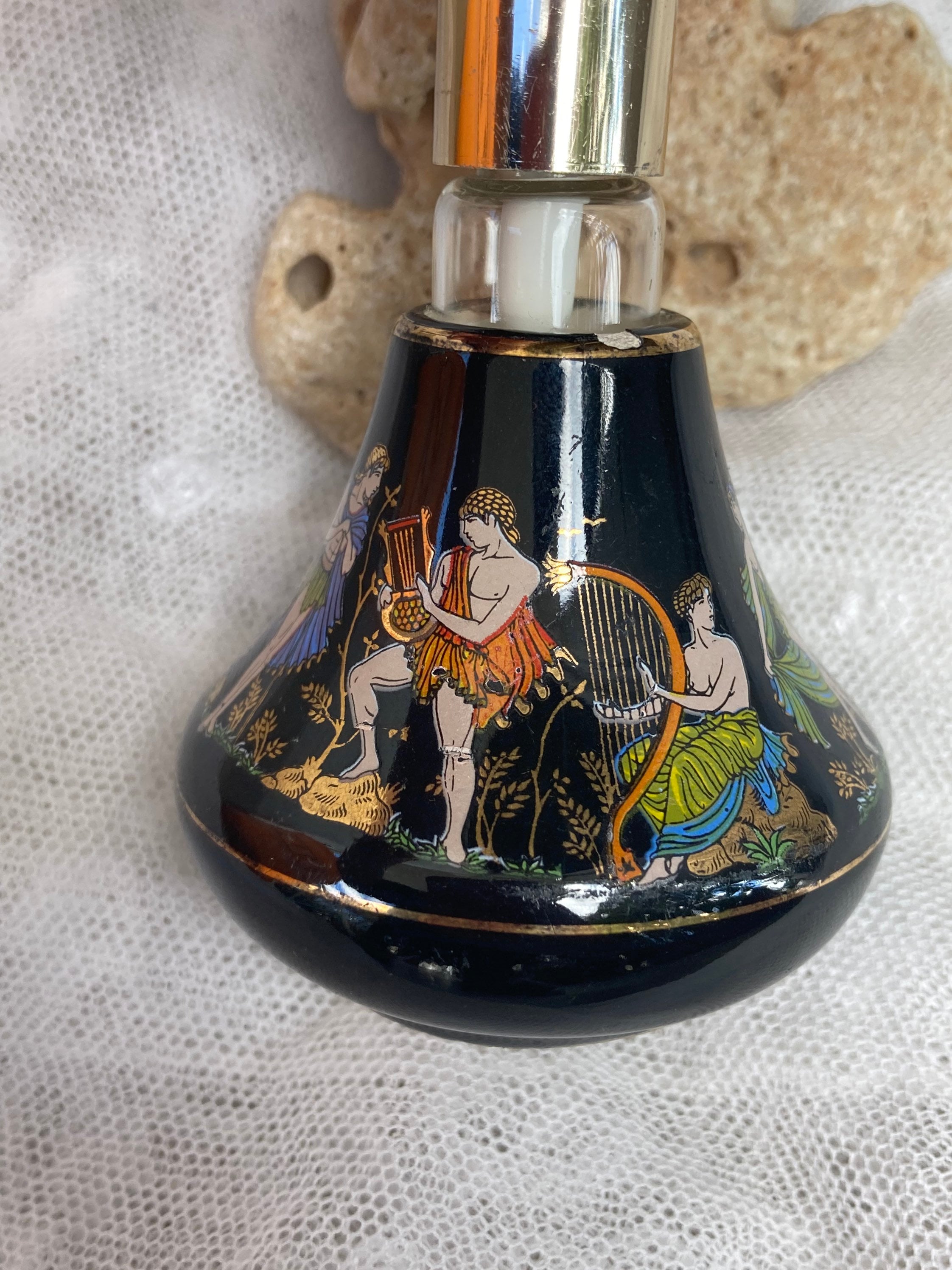 Vintage Greek Ceramic Perfume Bottle - Etsy