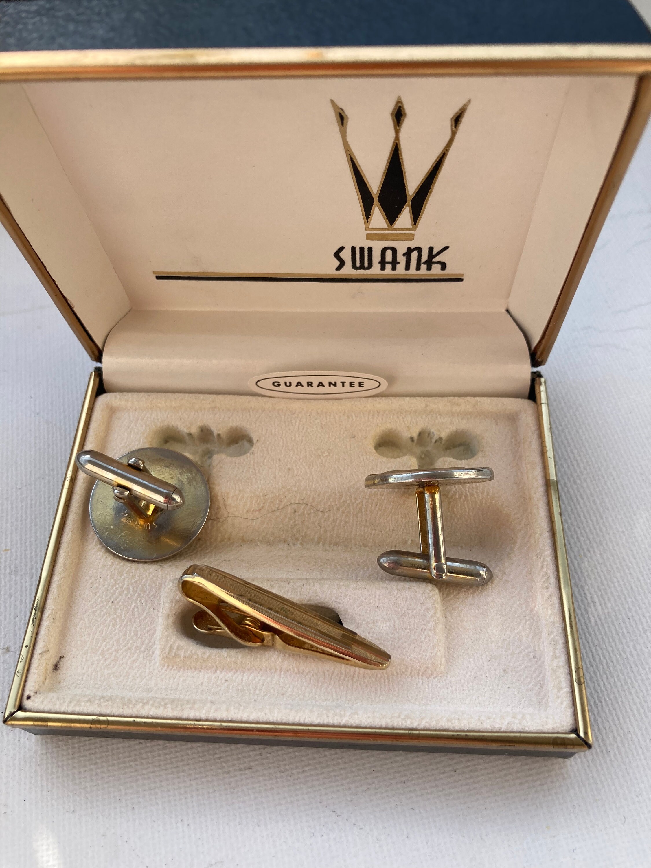 Vintage Swank Cufflinks and Tie Set - Etsy