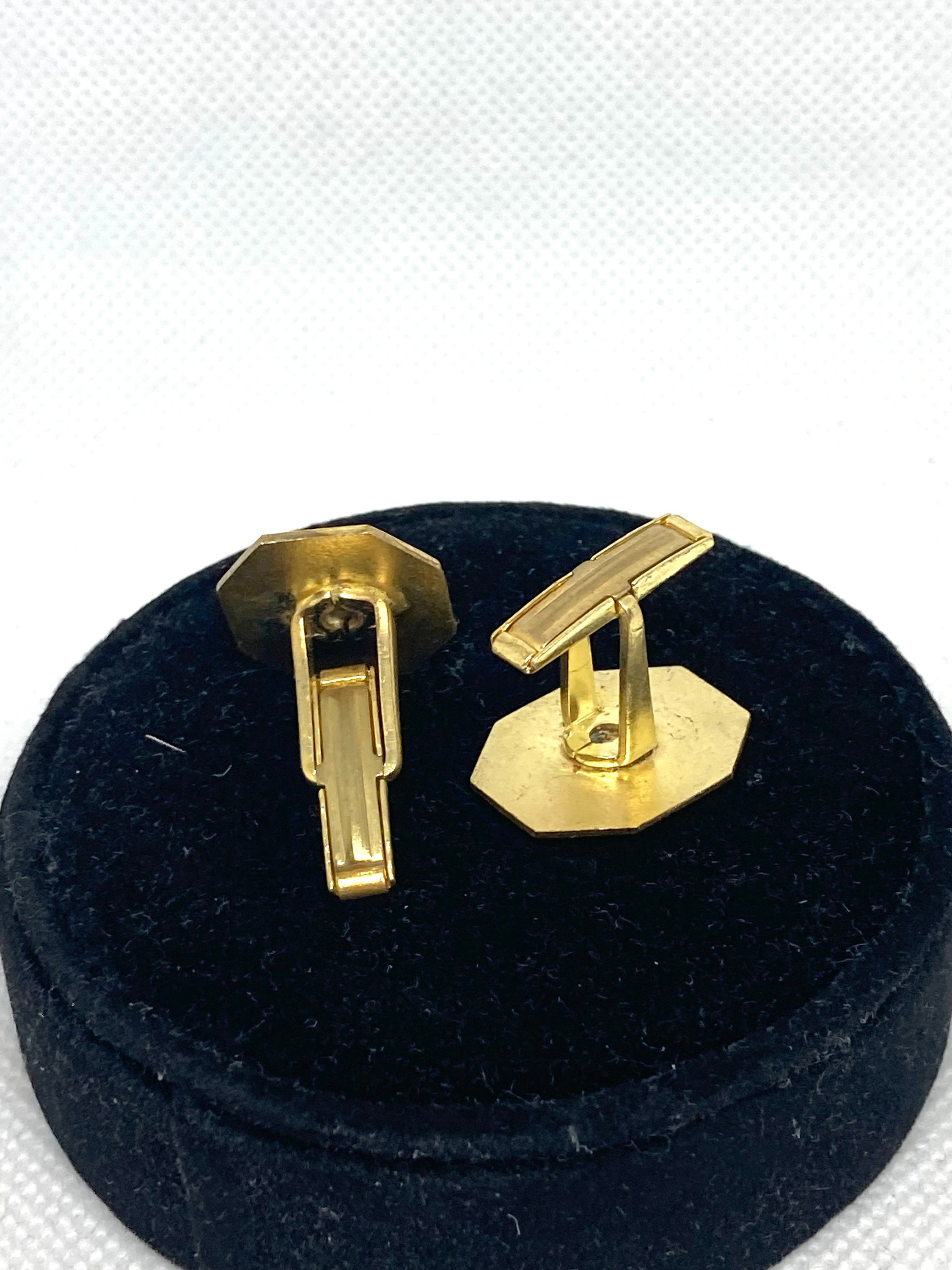 Vintage Octagon Brass Woman Face Cufflinks - Etsy