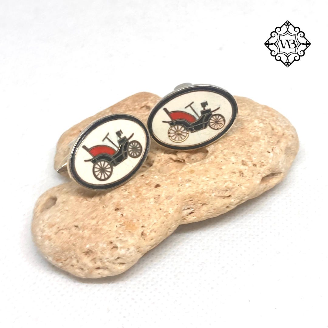 Vintage Enamel Classic Car Cufflinks by Stratton - Etsy