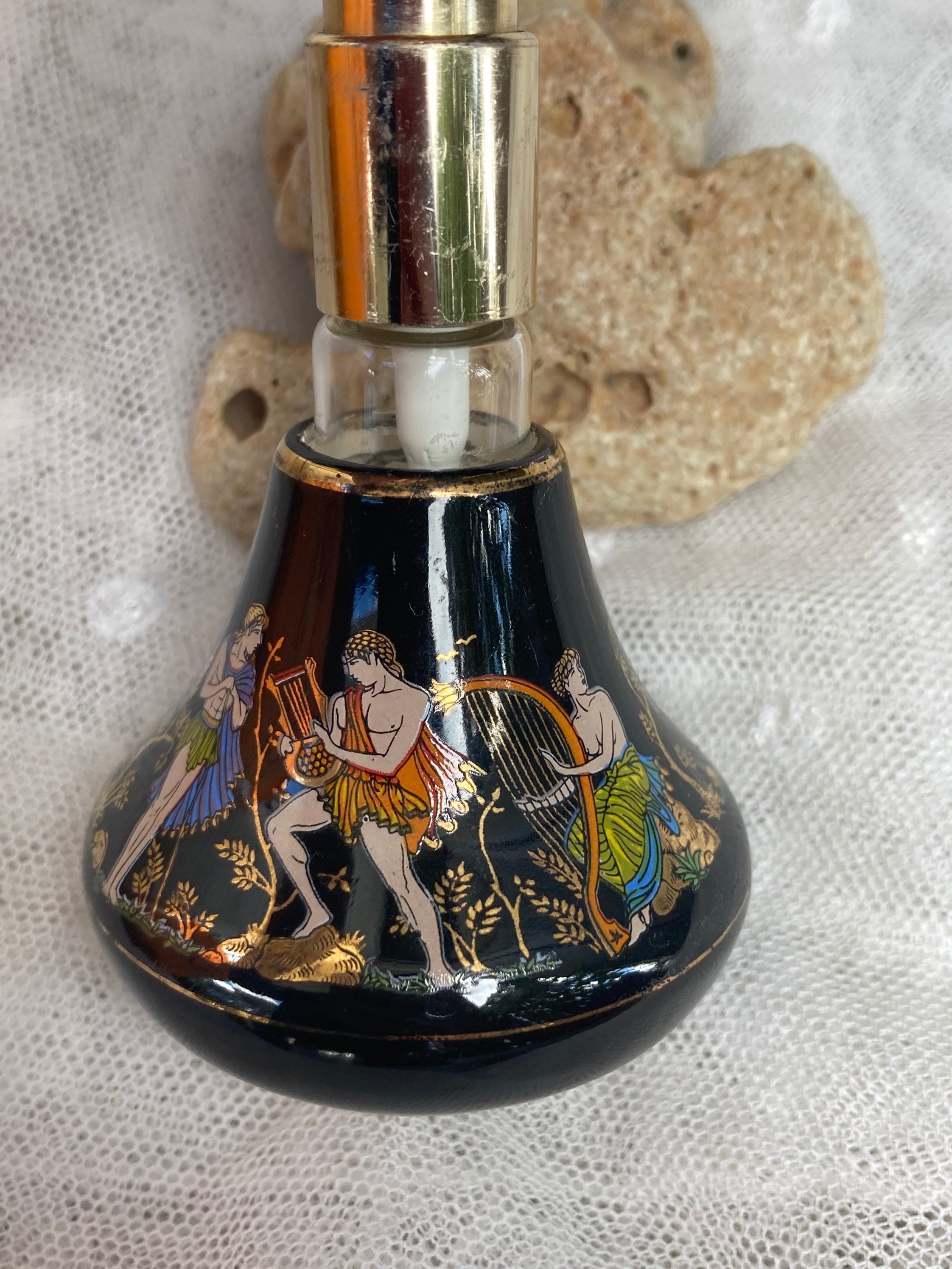 Vintage Greek Ceramic Perfume Bottle - Etsy