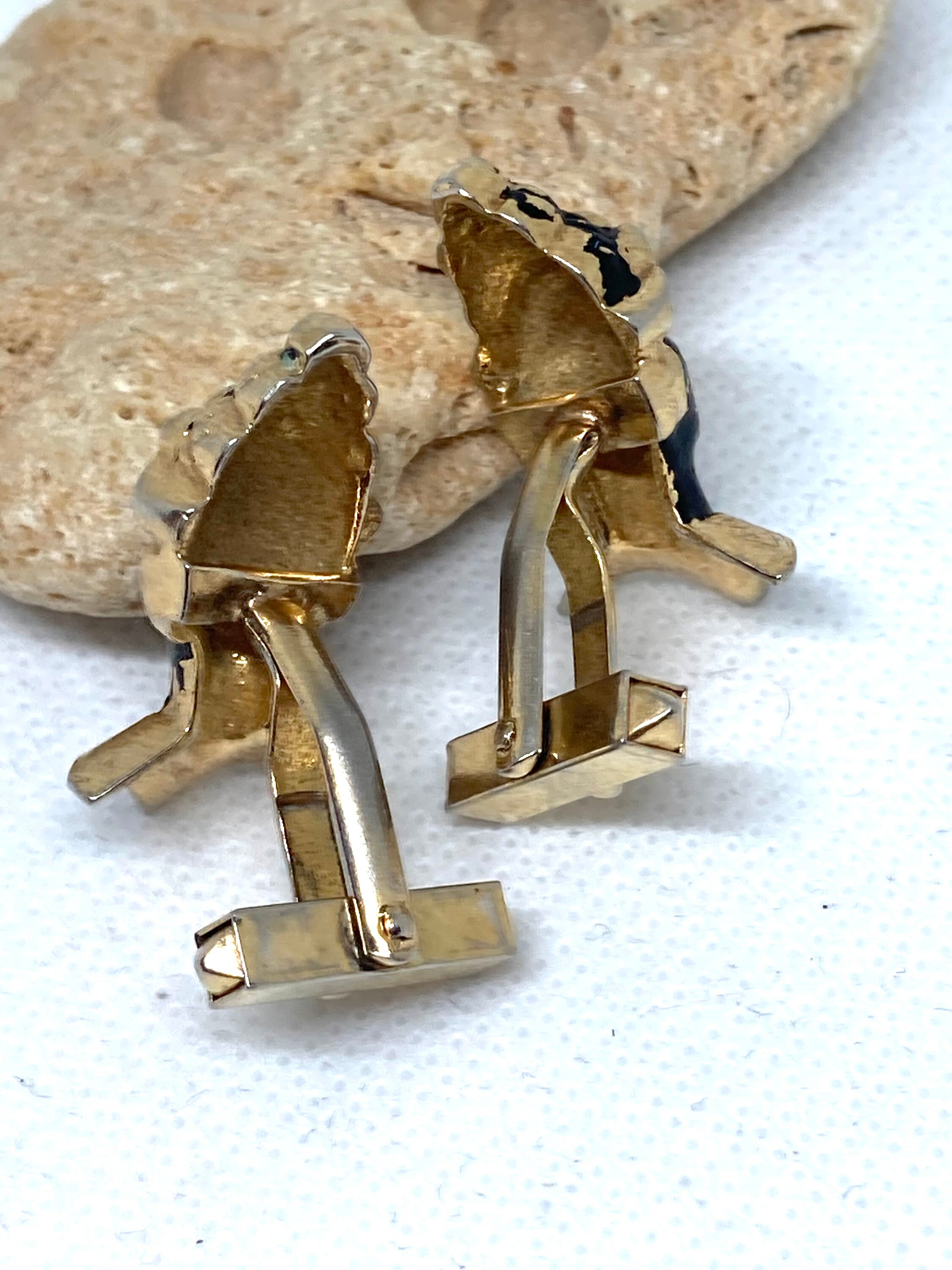 Vintage Tribal Headdress Enamel Cufflinks - Etsy