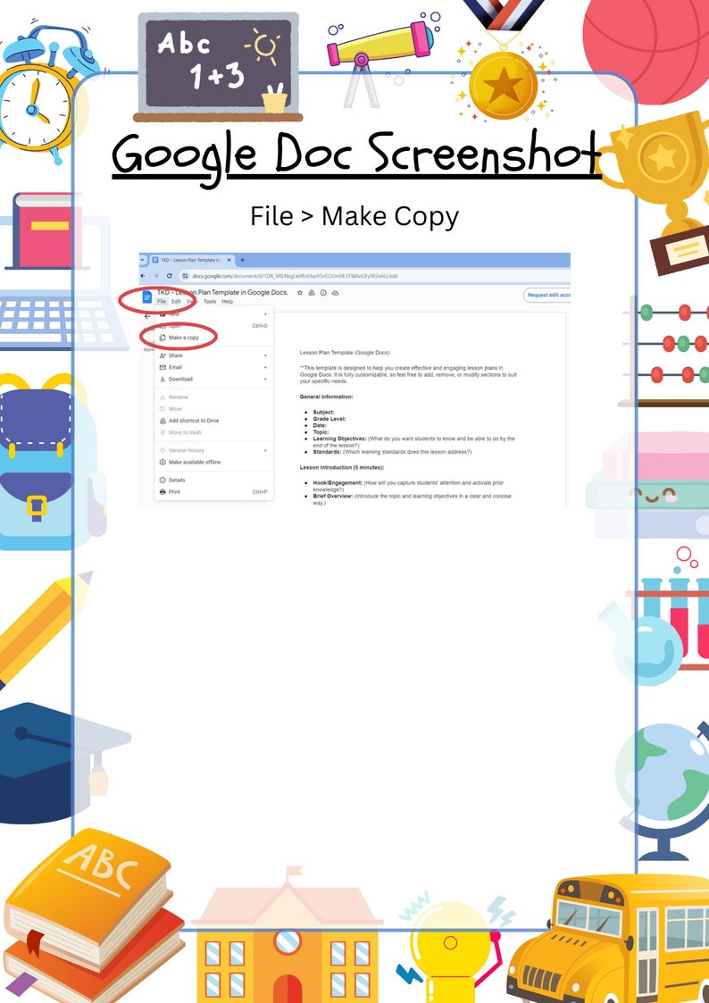 Lesson Plan Template Google Docs Lesson Plan Format Weekly Lesson Plan ...
