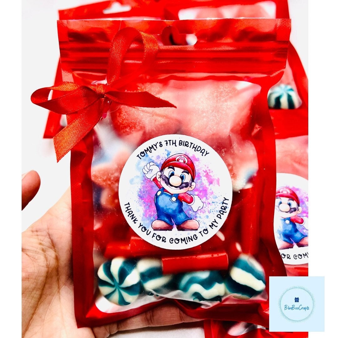 Super Mario Sweets Pouches Mario Party Party Fillers Party - Etsy