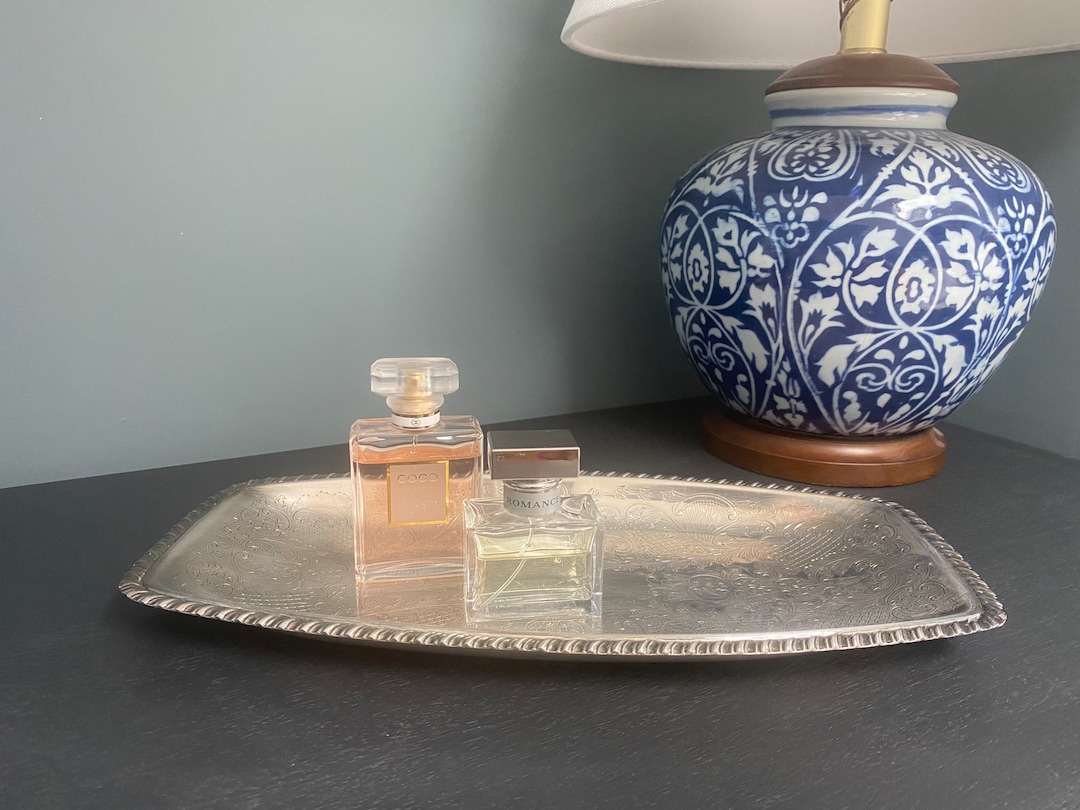 Vintage Waiters Butler Serving Tray Solid Silver Plate - Etsy