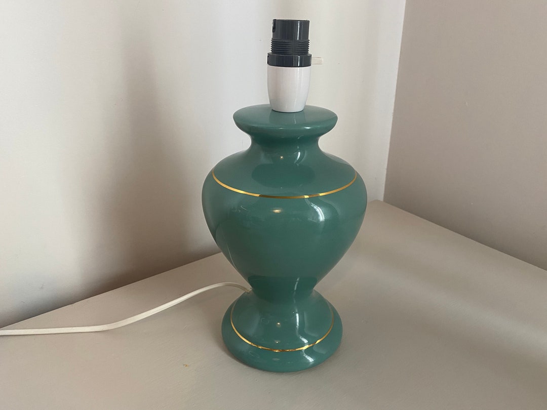 Vintage Glazed Ceramic Porcelain Table / Bedside Lamp Base. Ginger Jar ...