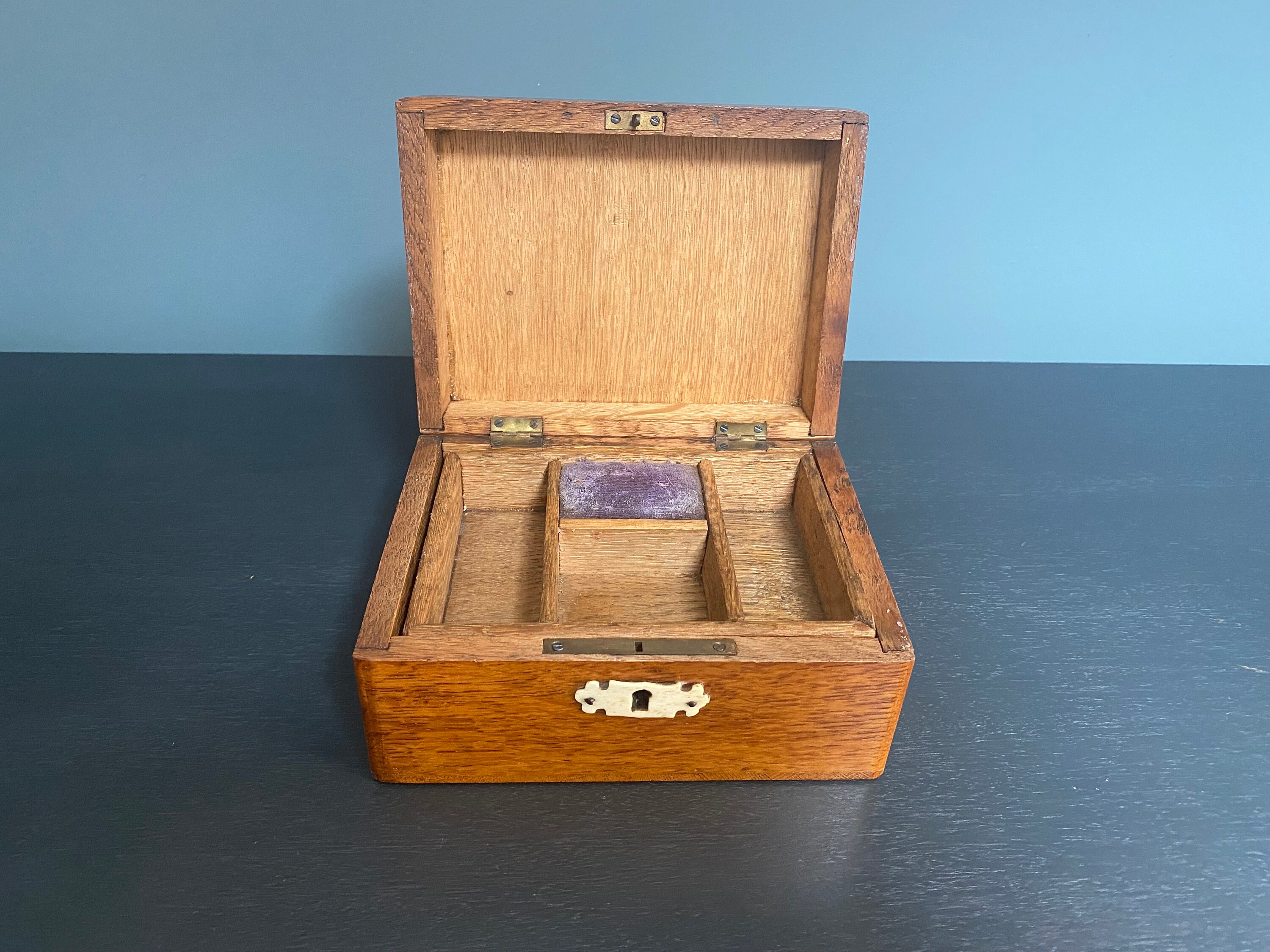Victorian Antique Wooden Oak Chest. Hand Made Bible Box, Storage Box ...
