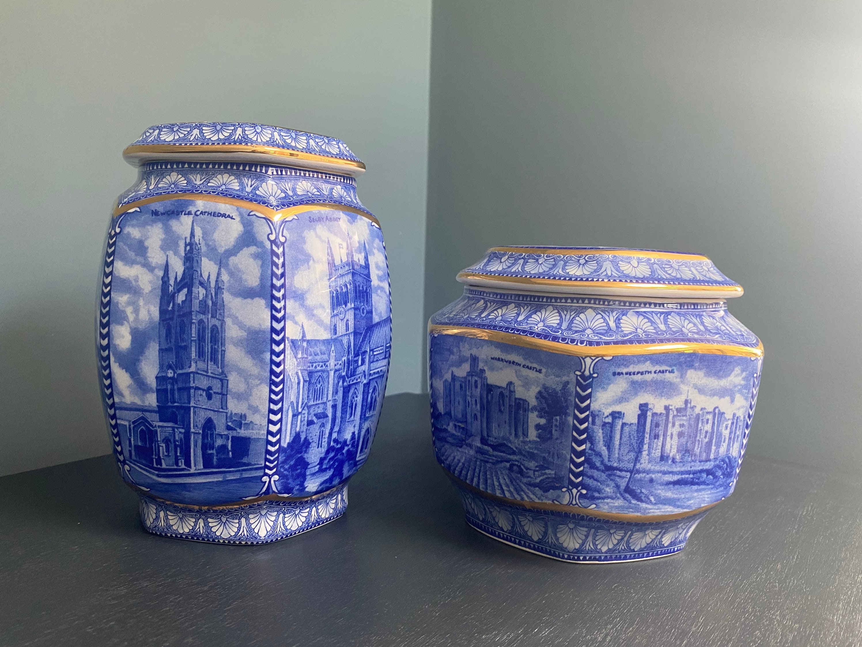 Wade Blue and White Ringtons Hexagonal Tea Caddy Millennium - Etsy