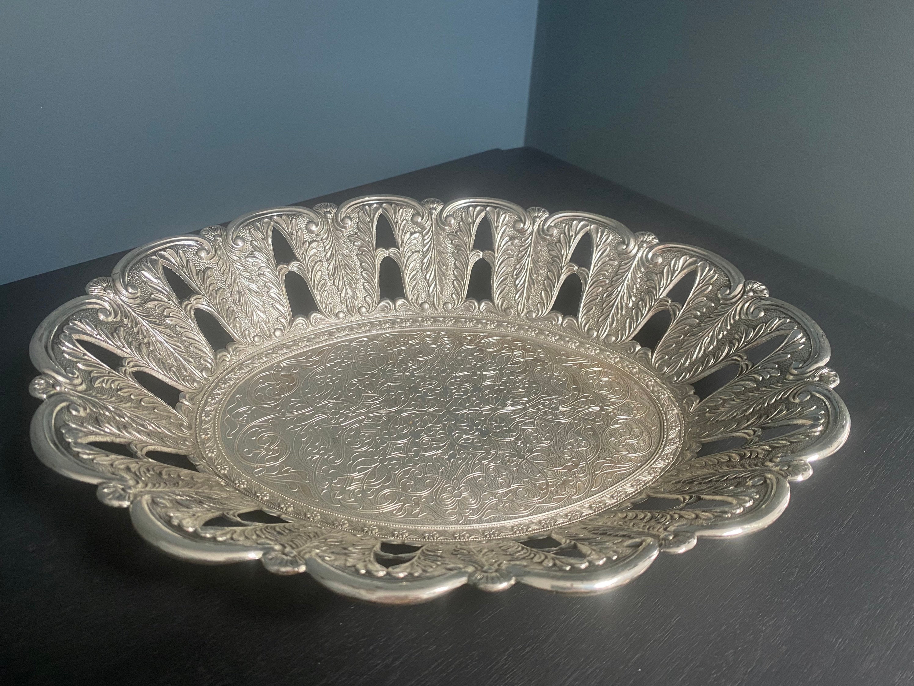 Vintage Waiters Butler Serving Dish Solid Silver Plate - Etsy