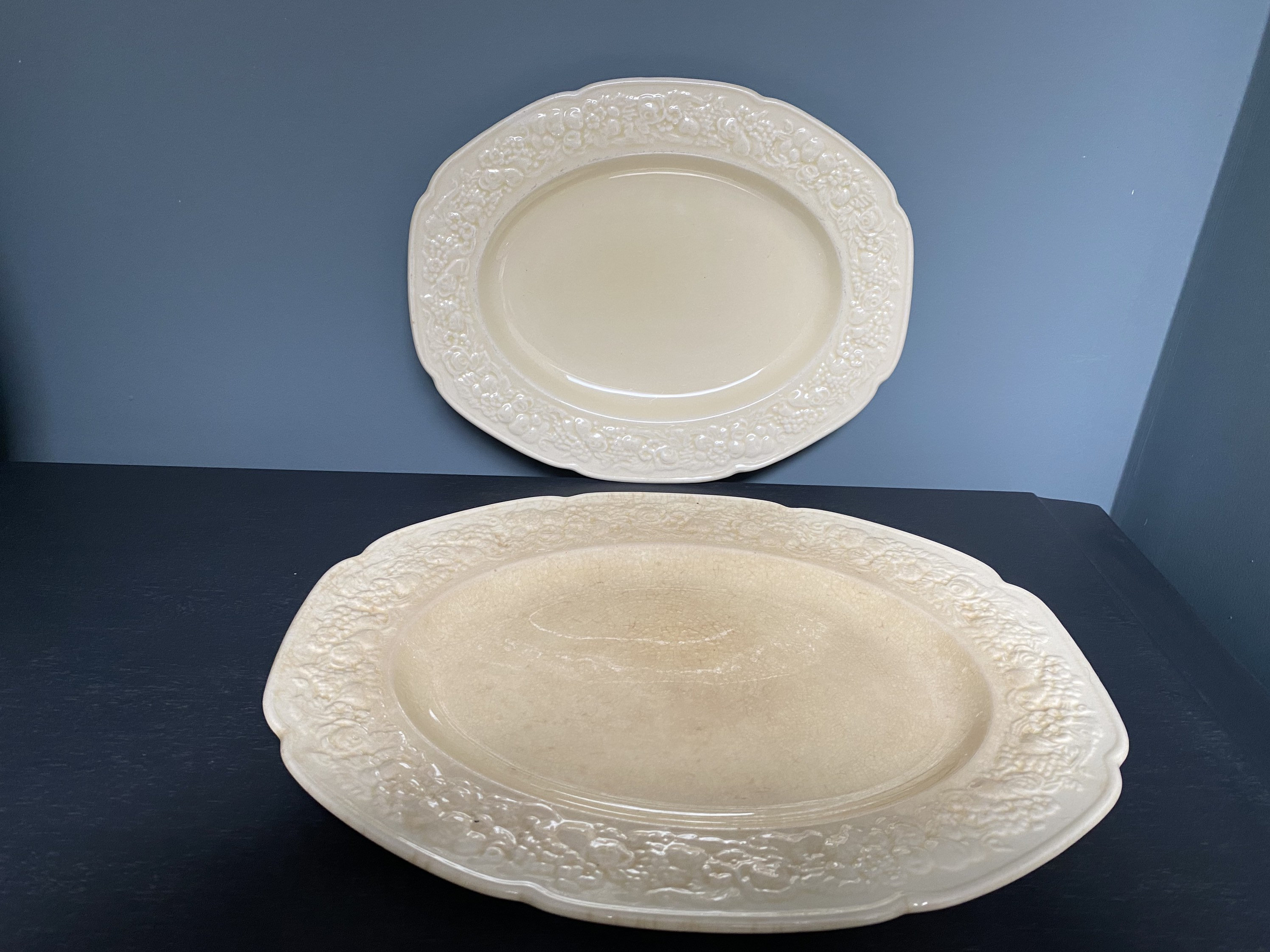 Vintage Pair of Crown Ducal Meat Plate, Vegetable Dish Porcelain China ...