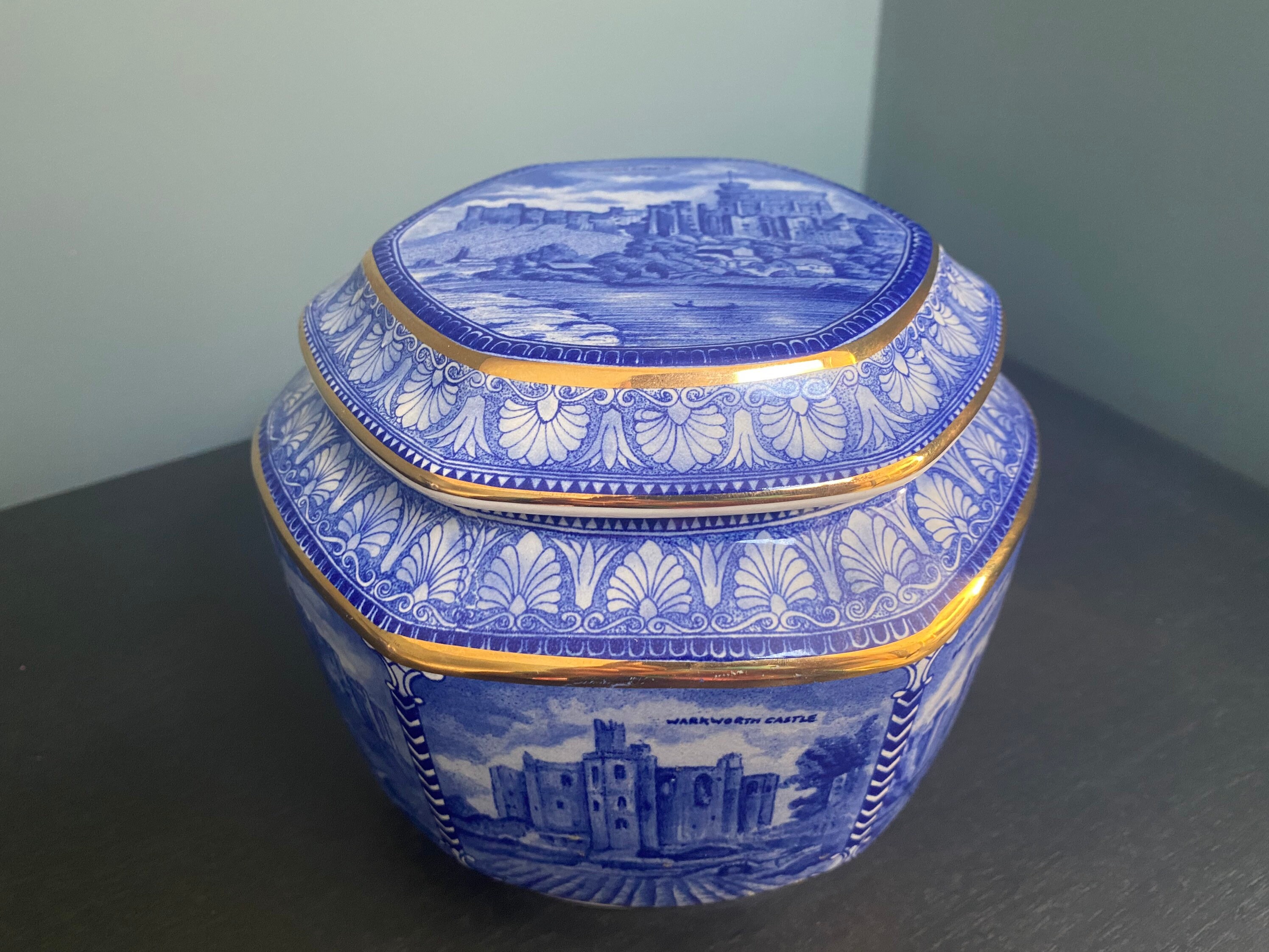 Wade Blue and White Ringtons Hexagonal Tea Caddy Millennium - Etsy