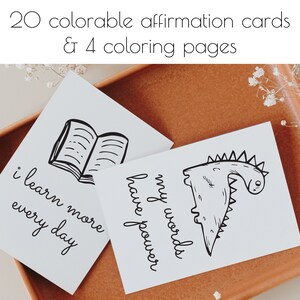 20 Positive Affirmation Cards to Color | 4 Coloring Pages | for Kids ...