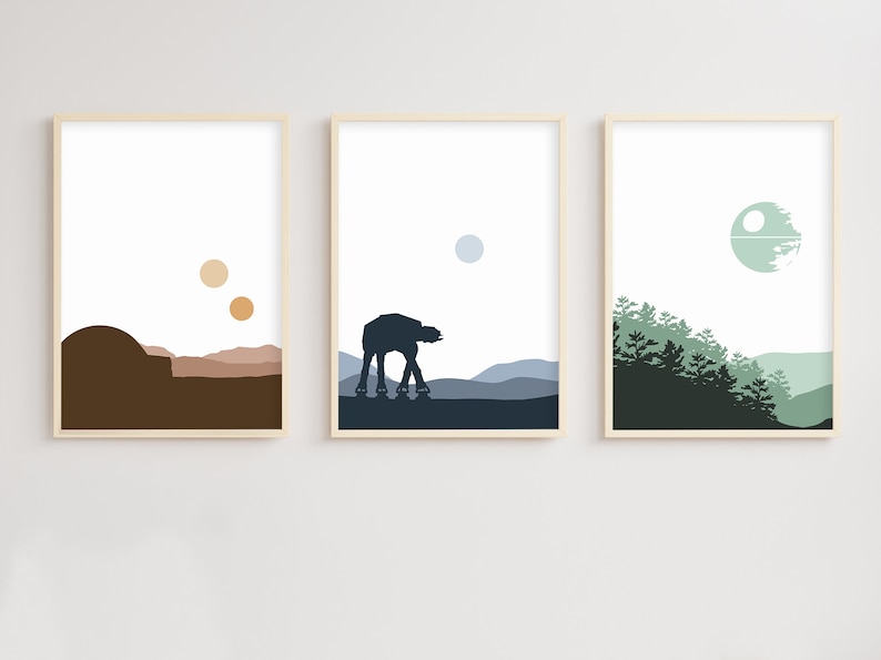 Minimalist Star Wars Inspired Prints Trilogy Series: Tatooine - Etsy